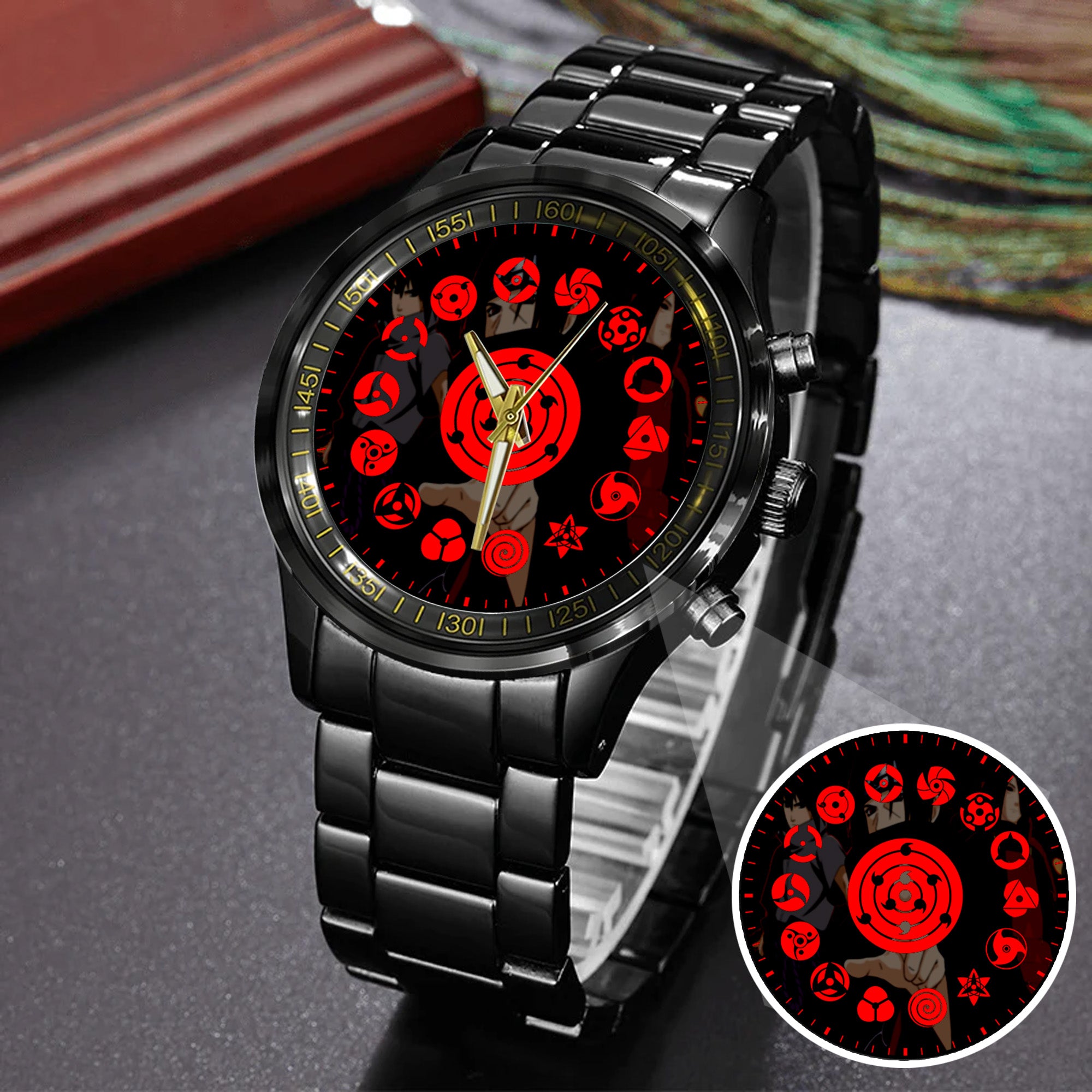 Anime Uchiha Clan Mangekyou Sharingan Art Watch – The Waypros