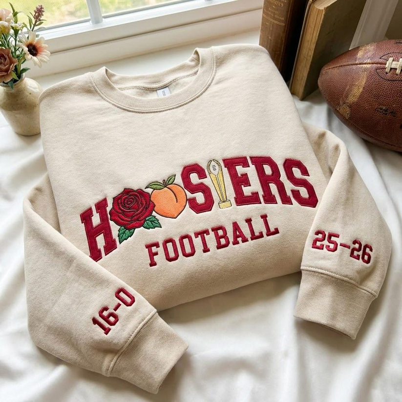 Embroidered Hoosiers Champs 25/26 Quarter-Zip Sweatshirt, Hoodie Sweat ...